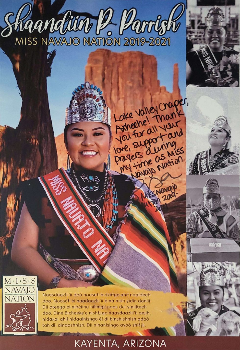 SURPRISE VISIT FROM MISS NAVAJO NATION SHAANDIIN P. PARRISH | Lake Valley